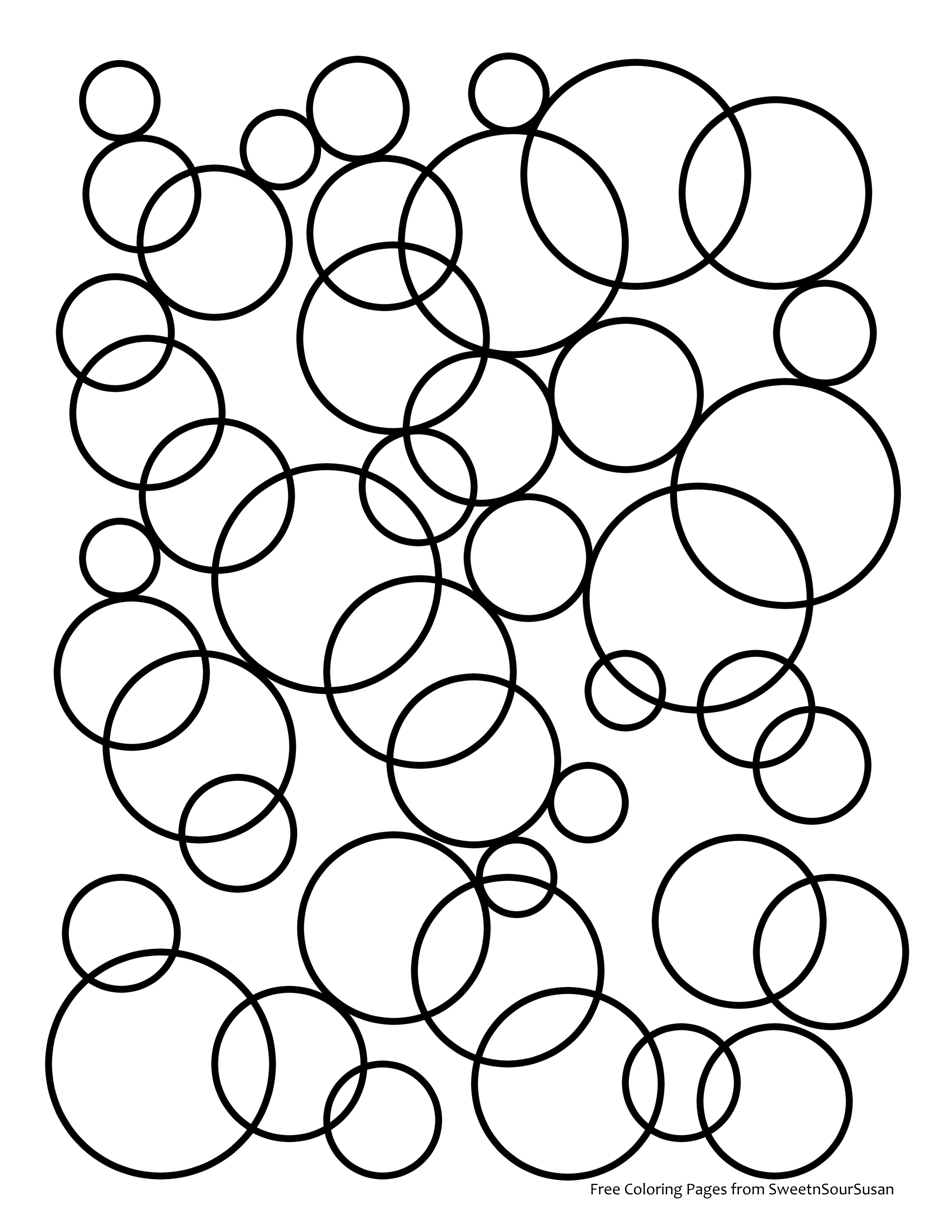 Circles Coloring Page – Sweet 'n Sour Susan